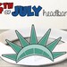 4th of July Statue of Liberty Crown and Torch Independence Day ...