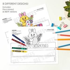 Easter Printable Headband BUNDLE Gnome Egg Bunny Chick Basket Perfect ...