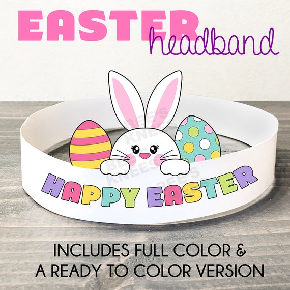 Easter Bunny Peaking Printable Headband Perfect for Church | Etsy