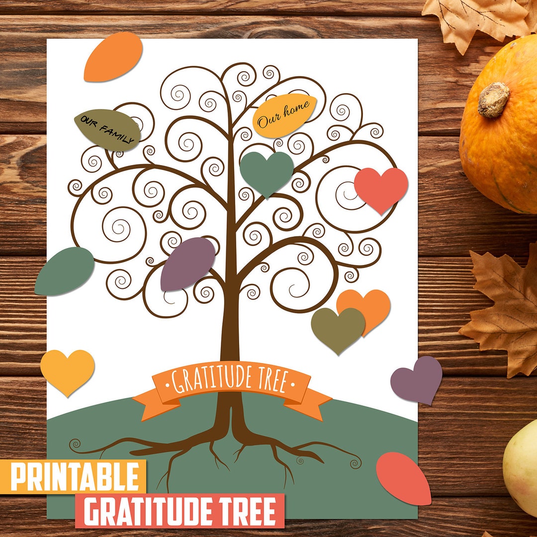 Gratitude Tree Grateful Tree Thanksgiving Game or Activity Printable ...