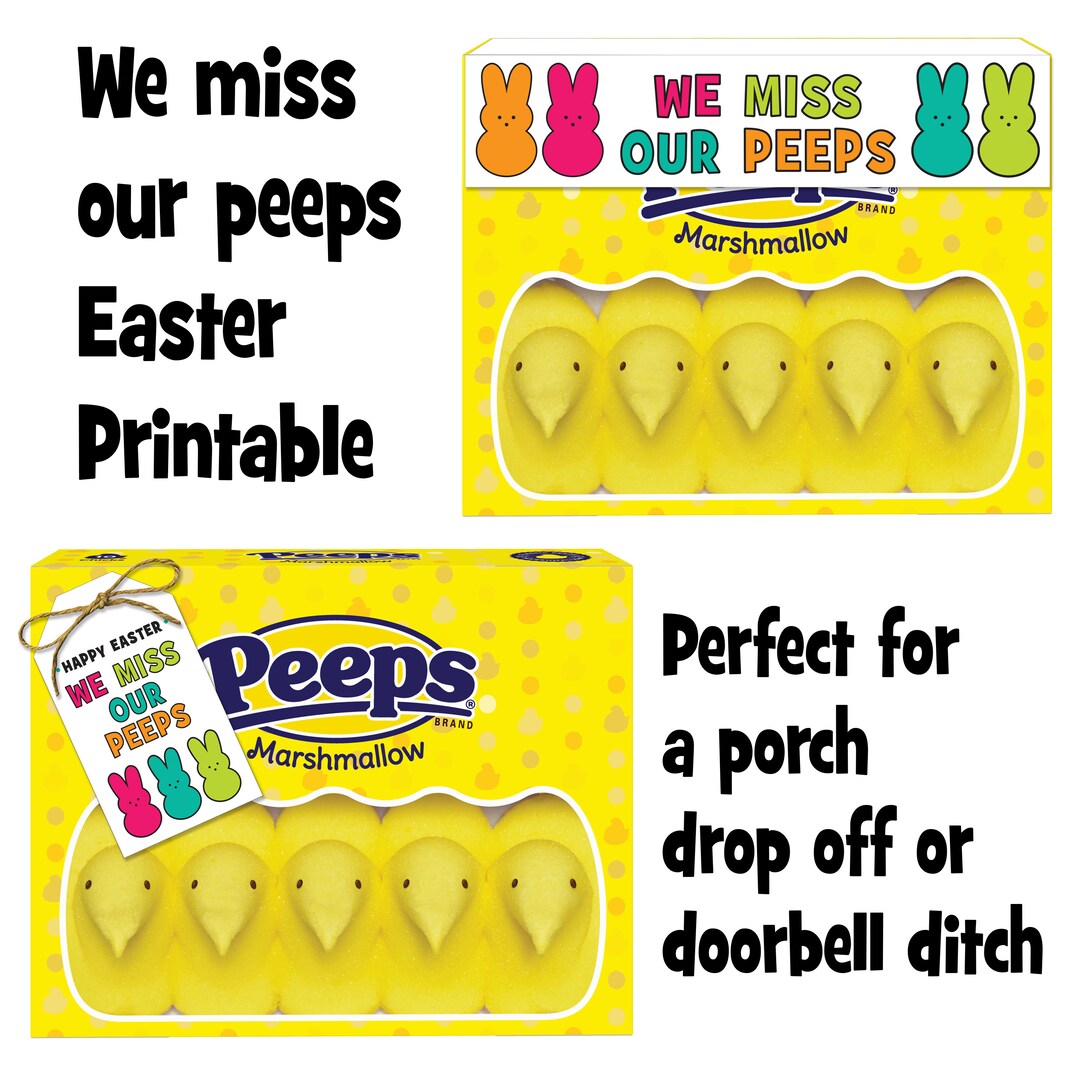 I Miss My Peeps Quarantine Easter Porch Gifts Tag Bag Topper - Etsy