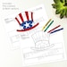 4th of July Printable Headband BUNDLE Hats Crown Statue of Liberty ...