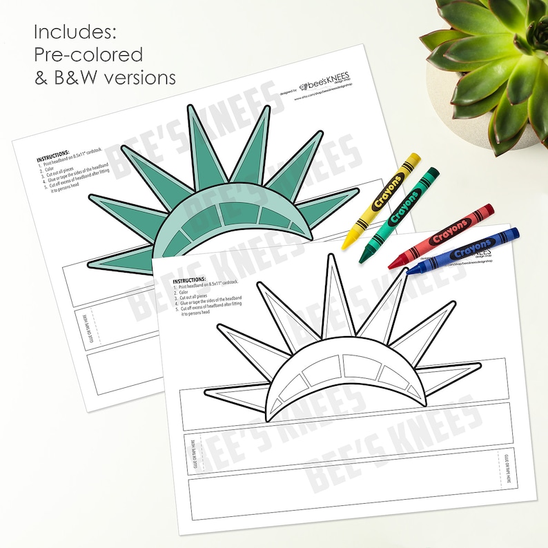 4th of July Statue of Liberty Crown and Torch Independence Day ...