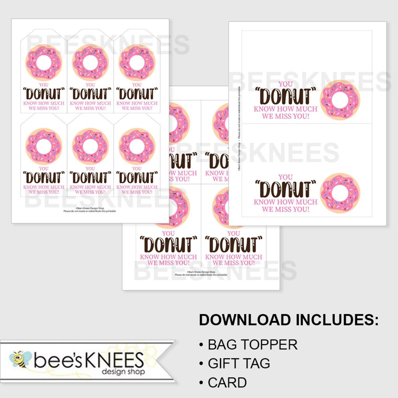 You DONUT Know How Much We Miss You Quarantine Porch Gifts Tag - Etsy ...