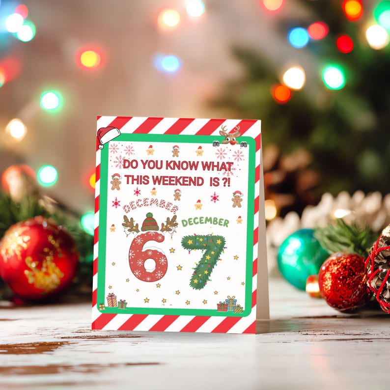 6 7 Elf Printable Prop, Elf Letter for 67, Trending Meme Christmas Ideas, Elf Activities, Elf ...