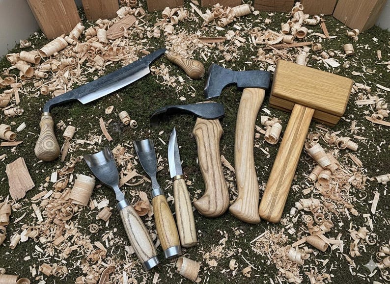 Premium 7-piece Chisel Set – Hand Forged Carbon Steel Woodworking Tools ...
