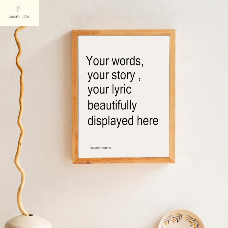Personalized Quote Canvas Floating Frame Wall Art, Custom Minimalist ...