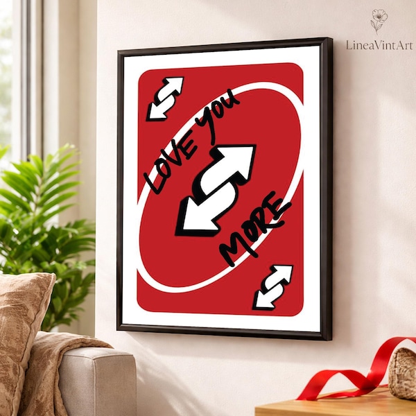 Love You More Uno Card - Etsy