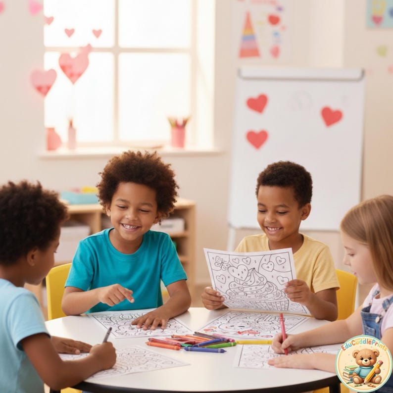 Valentine's Day Color by Number, Math Worksheets (printable PDF ...