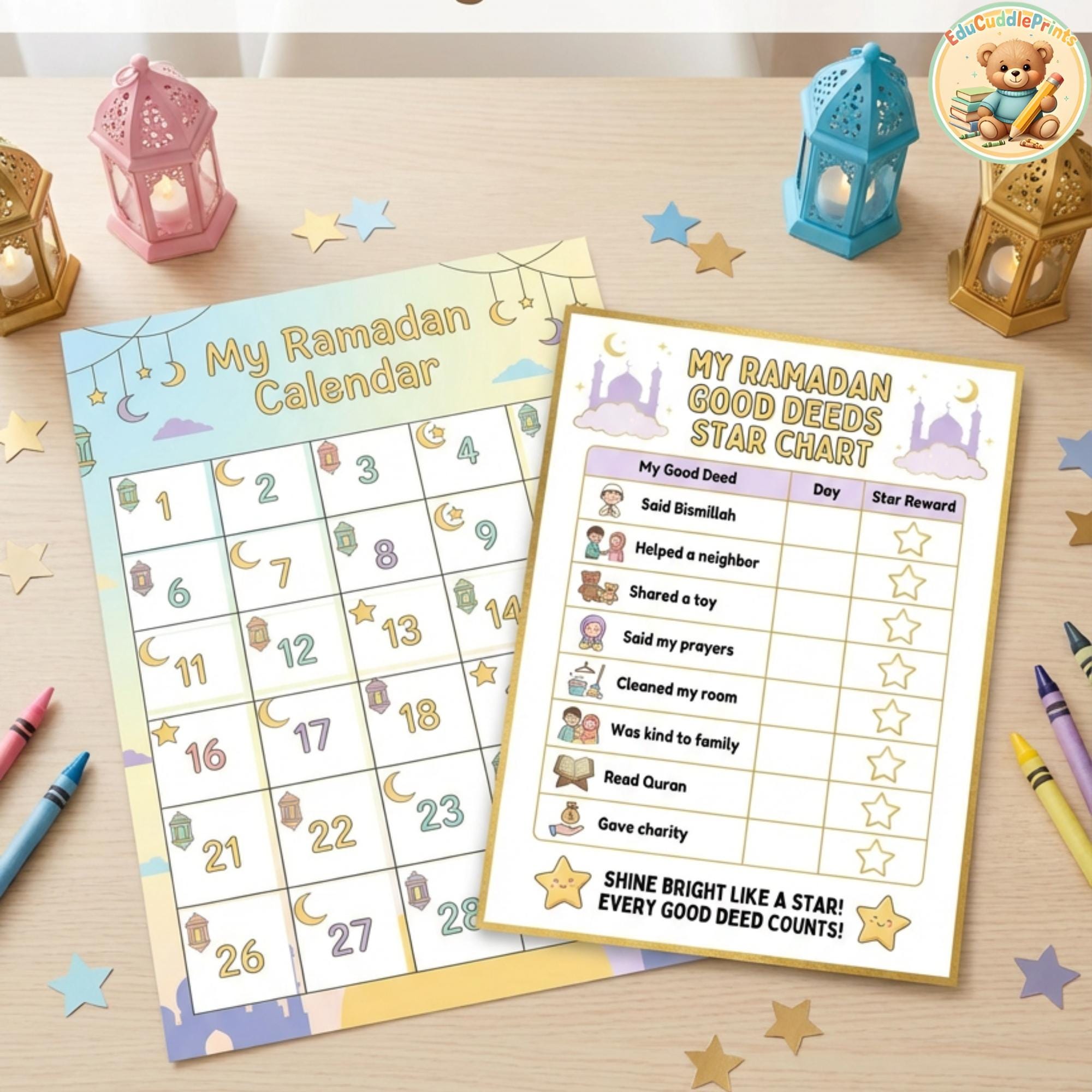 Ramadan Kids Activity Book Printable | Islamic Worksheets, Prayer ...