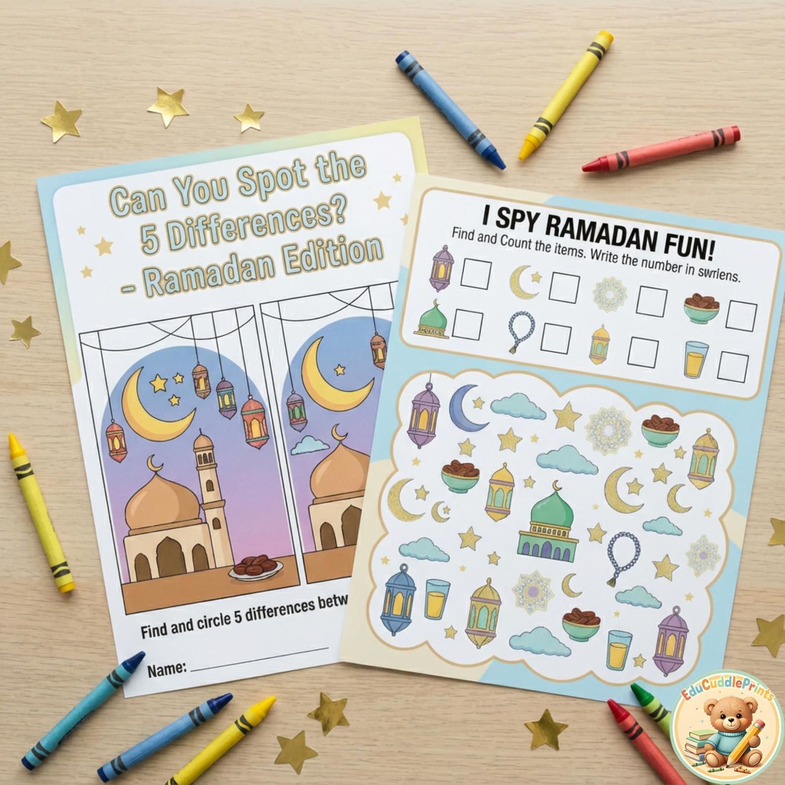 Ramadan Kids Activity Book Printable | Islamic Worksheets, Prayer ...