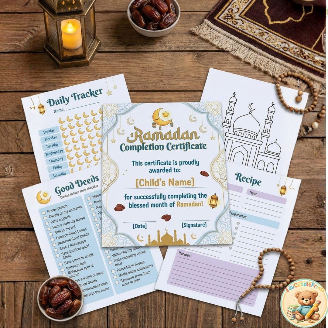 Kids Ramadan Planner Printable PDF, Islamic Journal & Activities ...