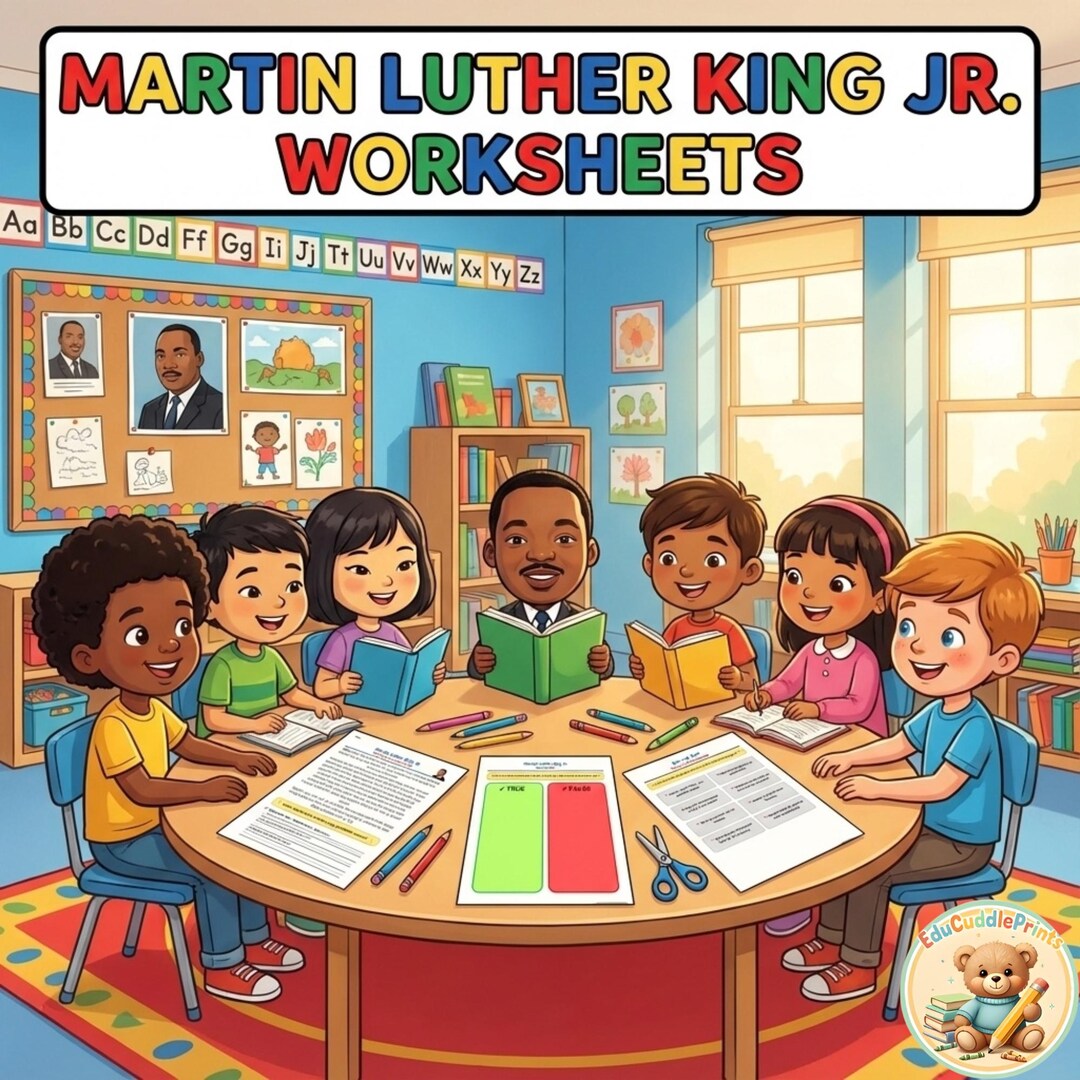Martin Luther King Jr Worksheets for Kids, Black History Month ...