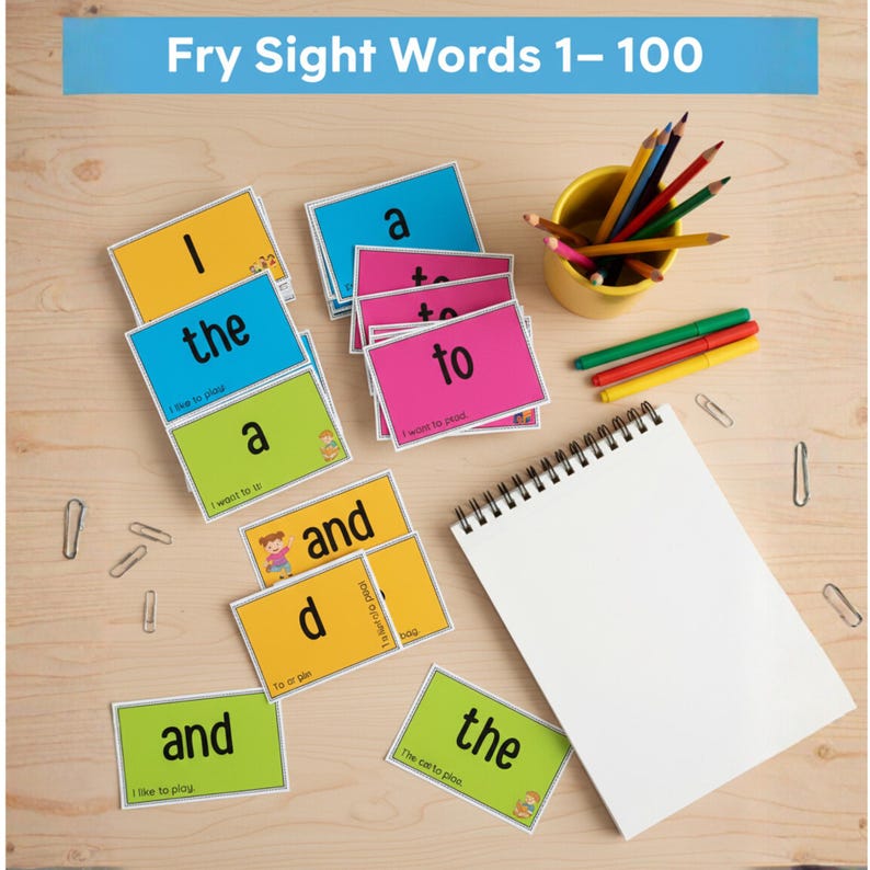 Sight Word Fluency Flashcards | Fry High-frequency Words 1–100 ...