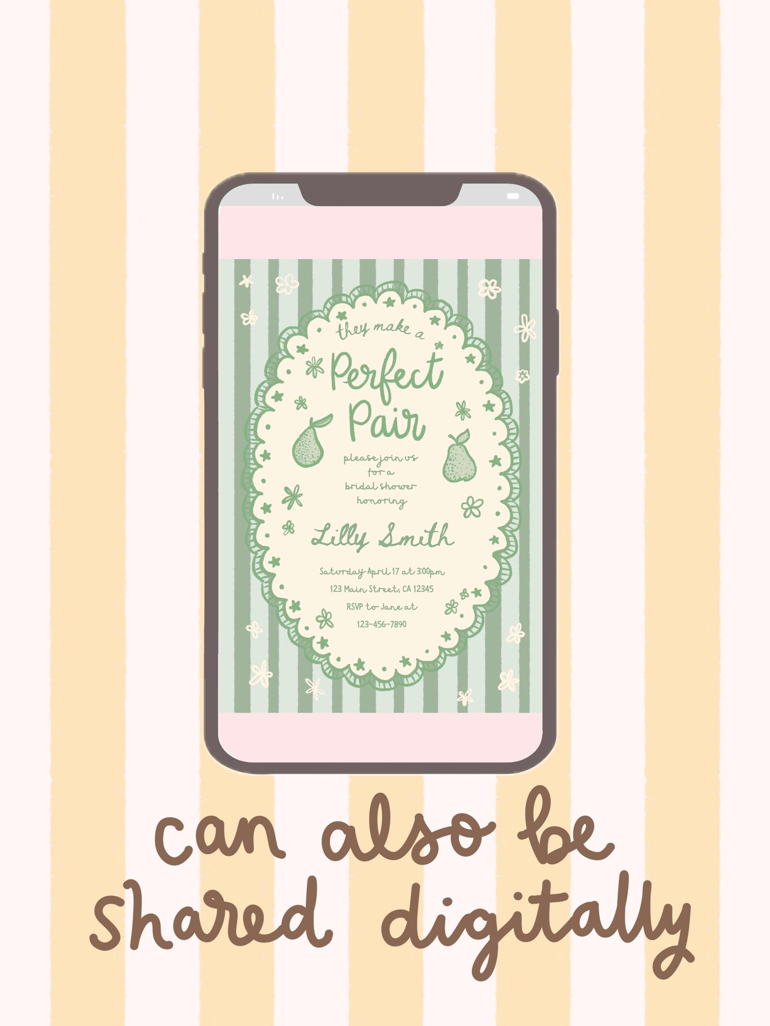 Perfect Pear Bridal Shower Invite: the Perfect Pair Engagement Party ...