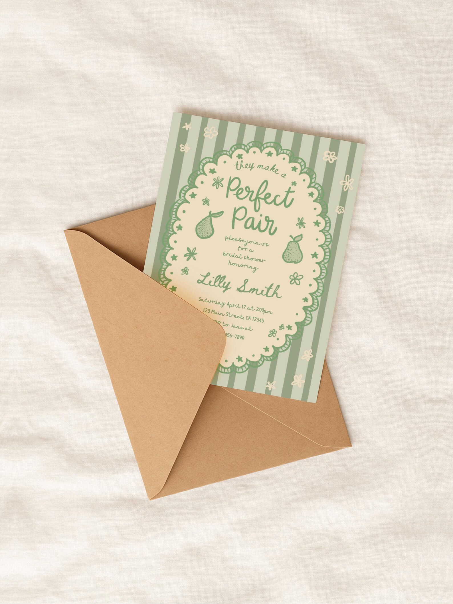 Perfect Pear Bridal Shower Invite: the Perfect Pair Engagement Party ...
