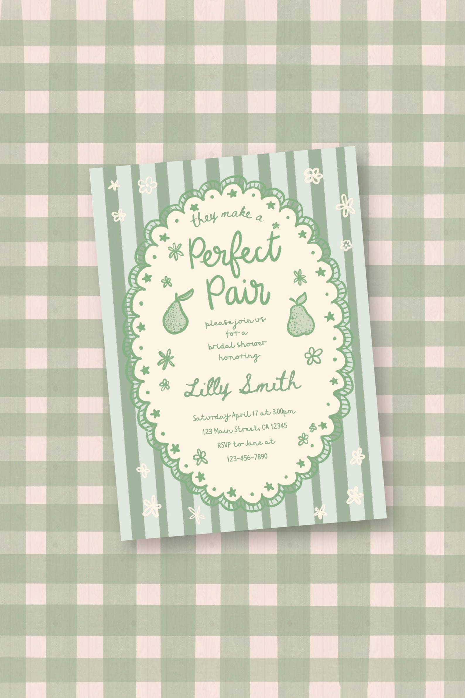 Perfect Pear Bridal Shower Invite: the Perfect Pair Engagement Party ...