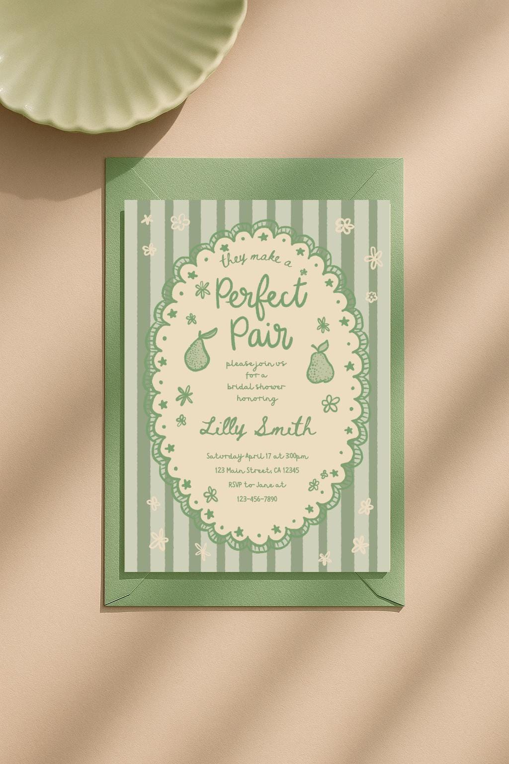 Perfect Pear Bridal Shower Invite: the Perfect Pair Engagement Party ...