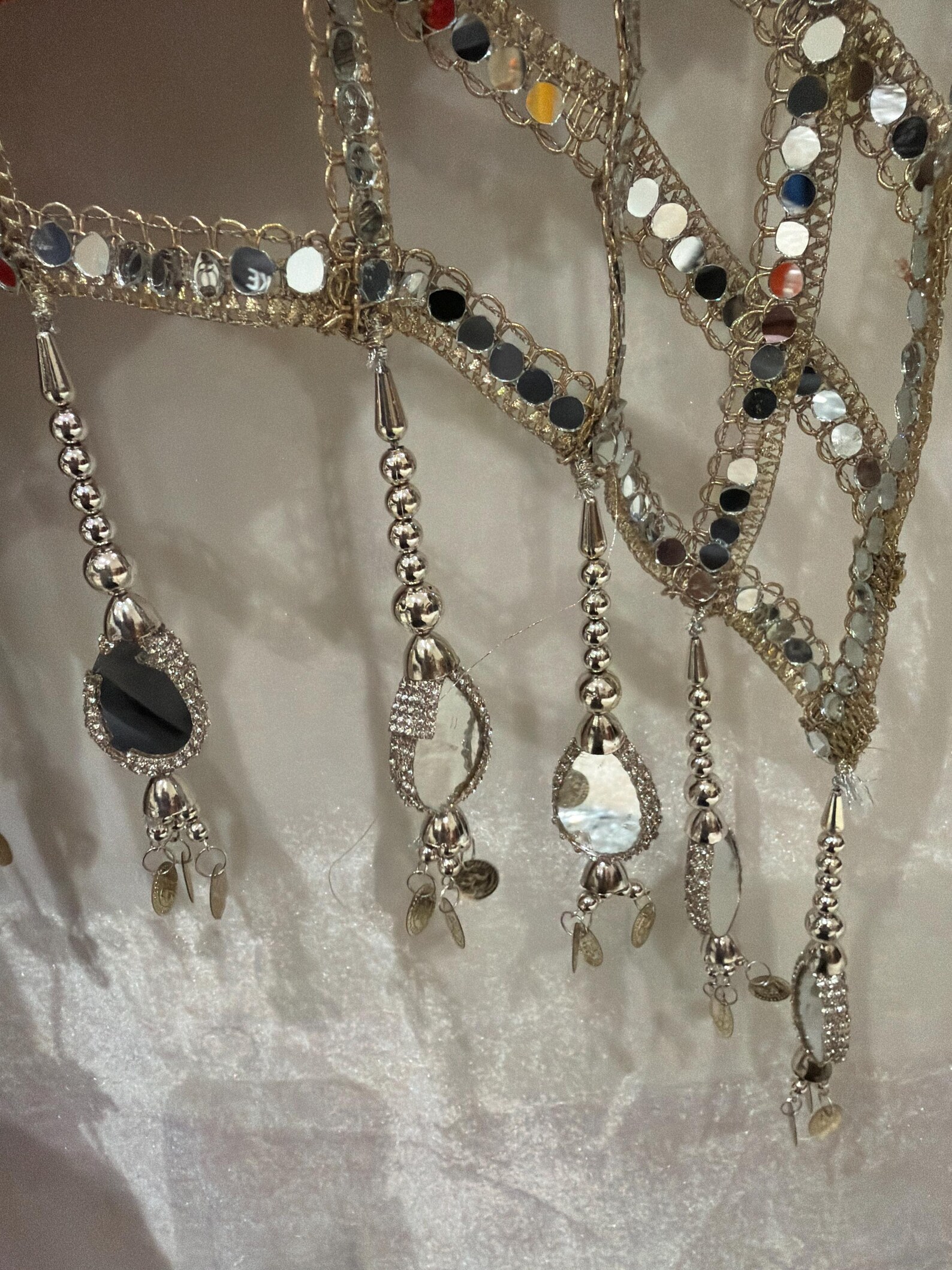 Handmade Mirror Work Chunni Silver / Gold Lightweight - Etsy