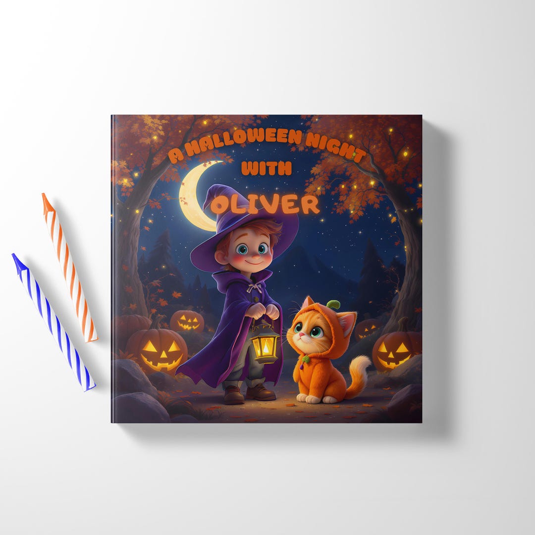 Personalized Halloween Story Book | Kids Illustrated Storybook - Etsy