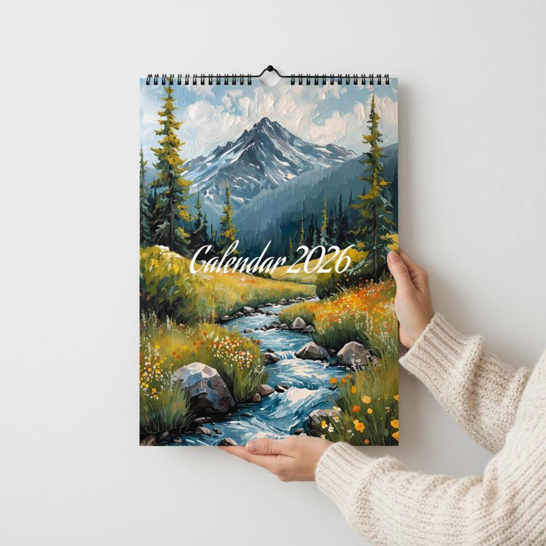 Landscape Wall Calendar 2026 | Nature Art Calendar | Nature Wall Art ...