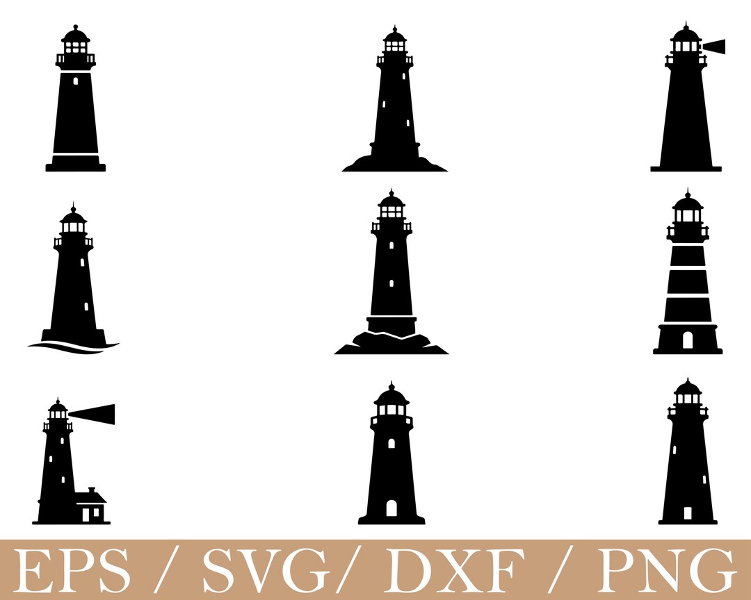 Lighthouse Svg, Dxf, Png - Etsy