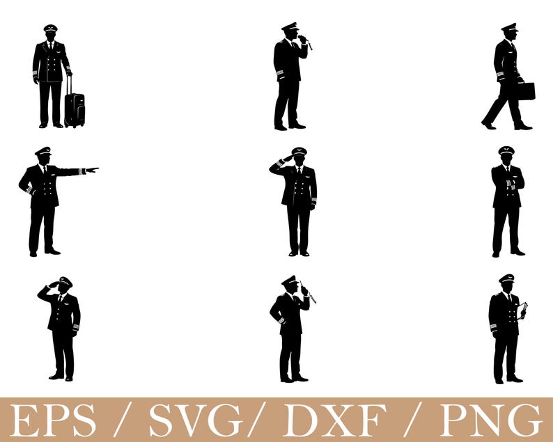 Pilot Svg, Pilot Silhouette, Dxf, Png - Etsy