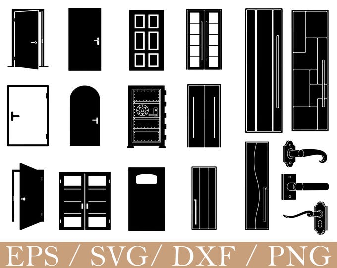 Door Svg Png Pdf Ai Dxf File Download - Etsy Canada