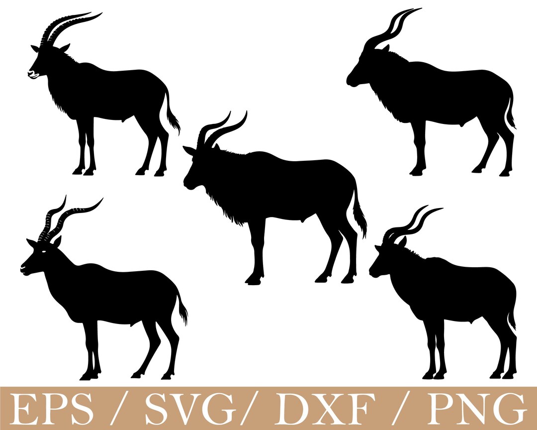 Addax Svg, Addax Silhouette, Dxf, Png - Etsy