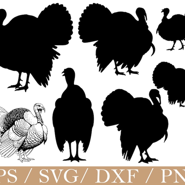 Turkey Dxf Silhouette - Etsy UK