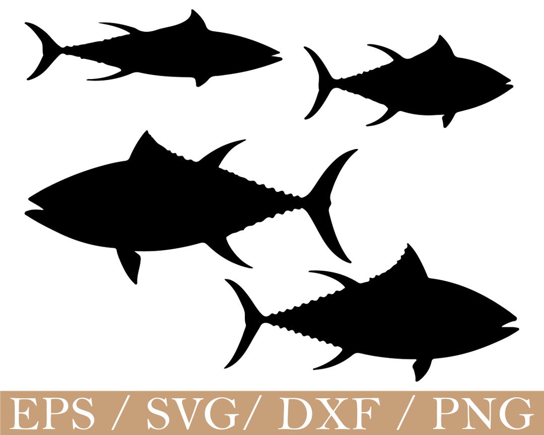 Tuna Fish Svg, Tuna Fish Silhouette, Dxf, Png - Etsy