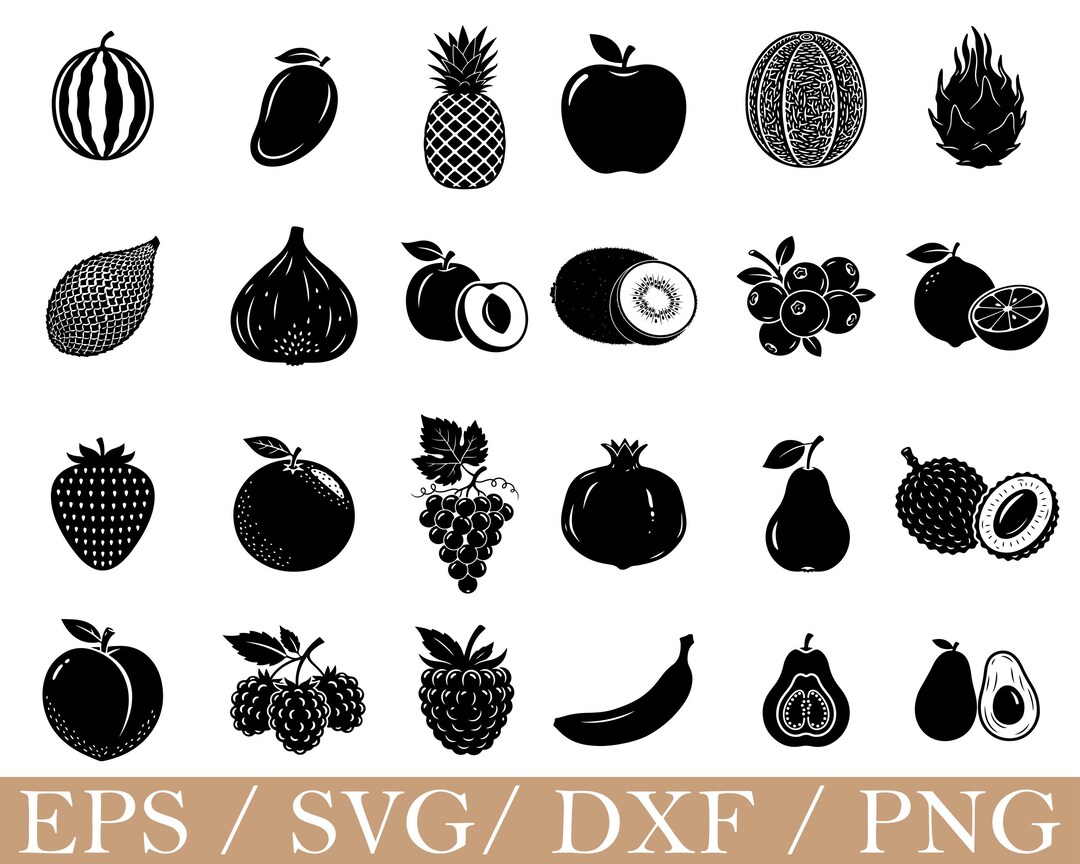 Different Fruits Svg, Dxf, Png - Etsy
