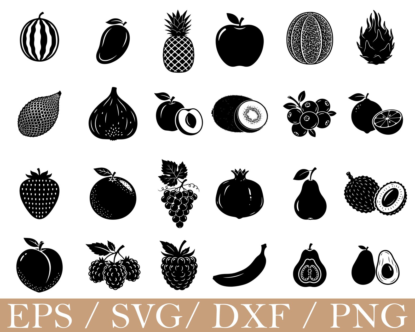 Different Fruits Svg, Dxf, Png - Etsy
