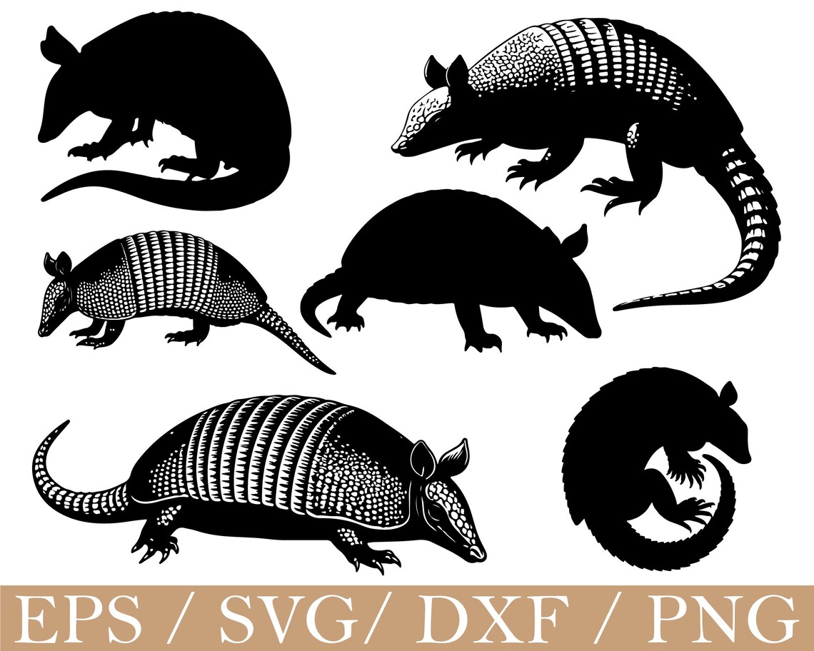 Armadillo Svg, Armadillo Silhouette, Dxf, Png - Etsy