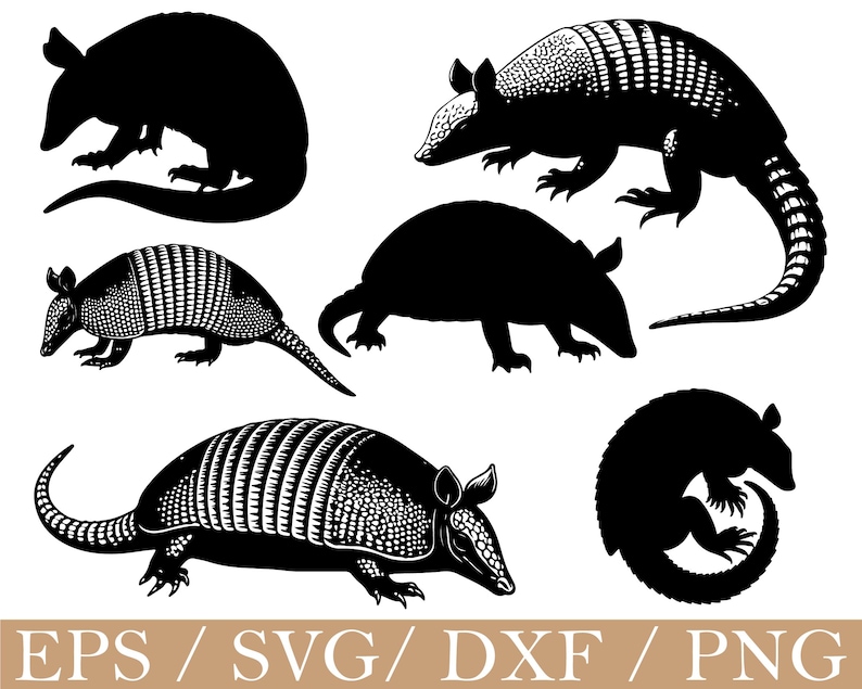 Armadillo Svg, Armadillo Silhouette, Dxf, Png - Etsy