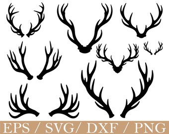 Deer Horn Wit Flowers Svg, Floral Deer Horns Silhouette, Dxf ,png - Etsy