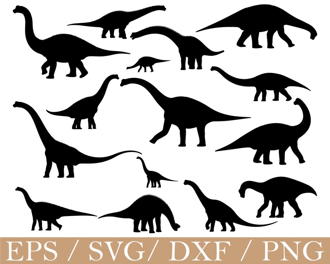 Brachiosaurus Svg, Brachiosaurus Silhouette, Dxf, Png - Etsy