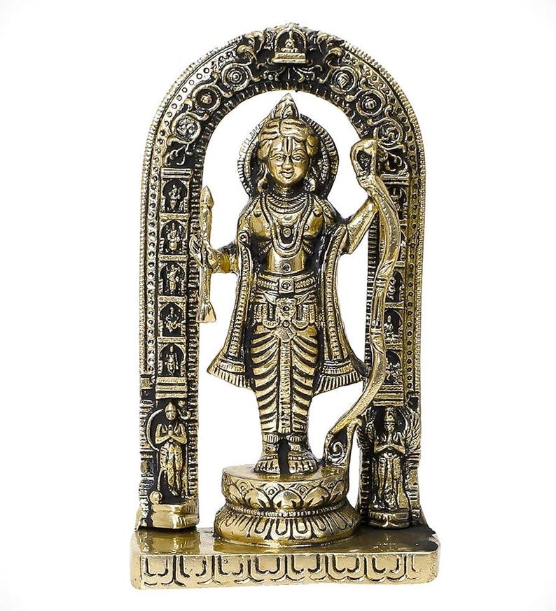 Brass Lord Rama Idol With Arch | Shri Ram Lalla Murti | Kodand Ram ...