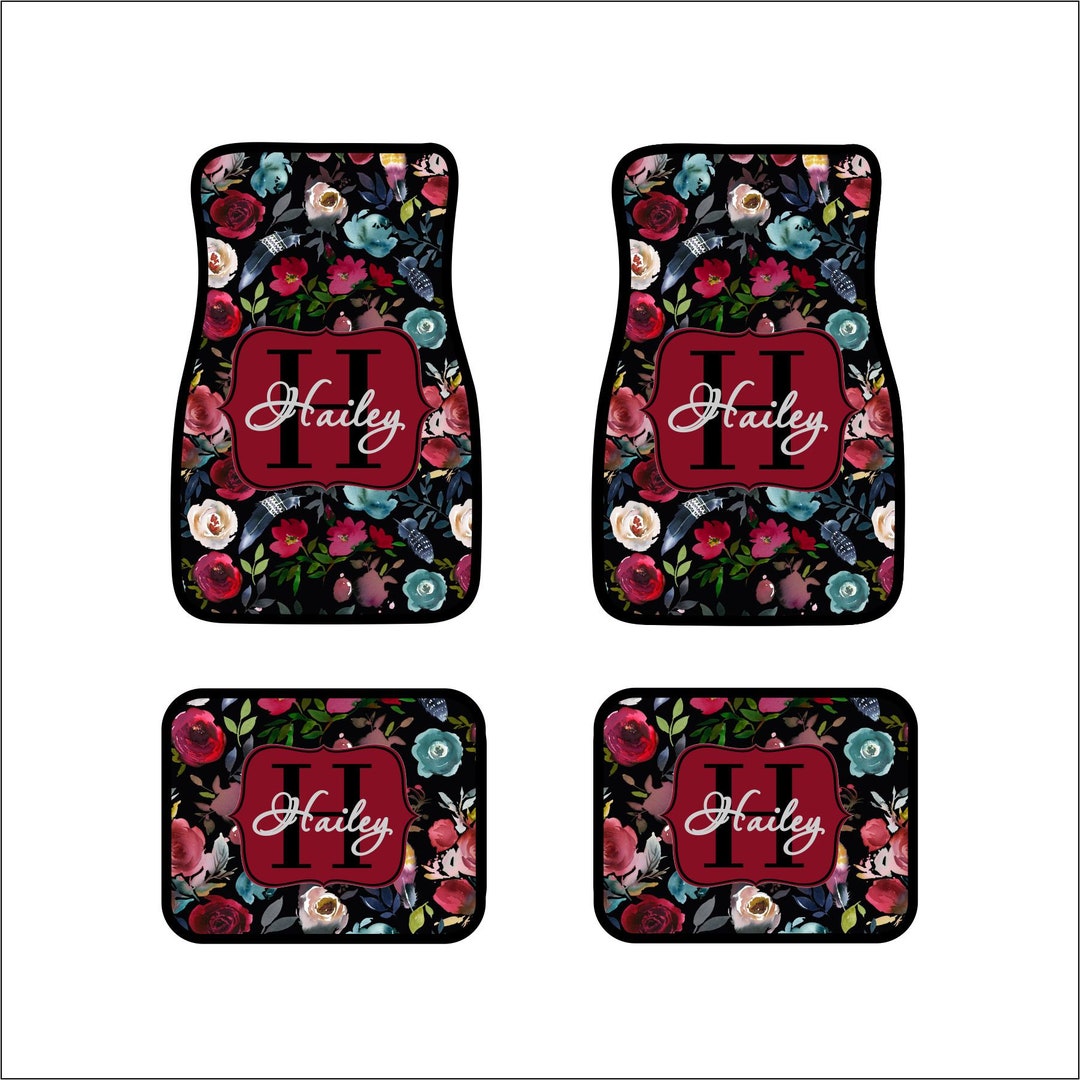 Monogram Car Floor Mats Front Car Mats Rear Car Mat Custom Car - Etsy UK