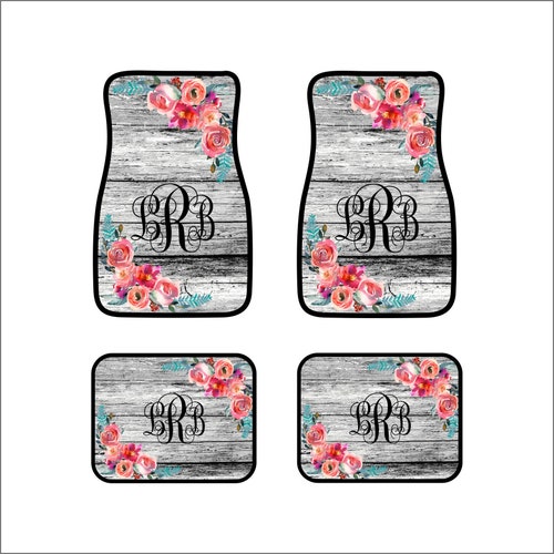 Custom Monogram Car Floor Mats Front Car Mats Rear Mat - Etsy