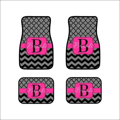 Monogram Car Floor Mats Front Car Mats Rear Car Mat Custom Car - Etsy