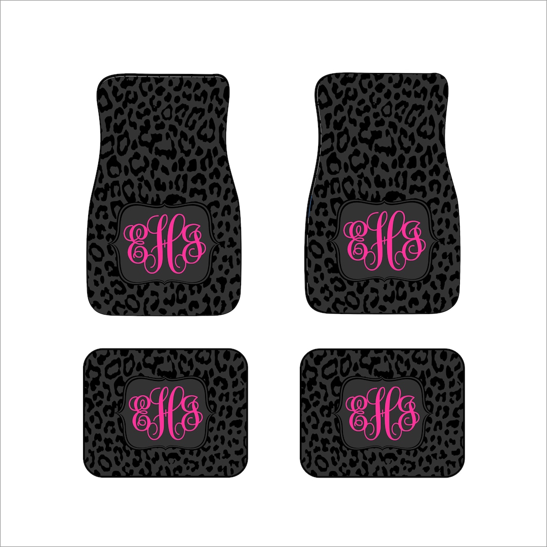 Custom Monogram Car Floor Mats Front Car Mats Matching Coaster ...