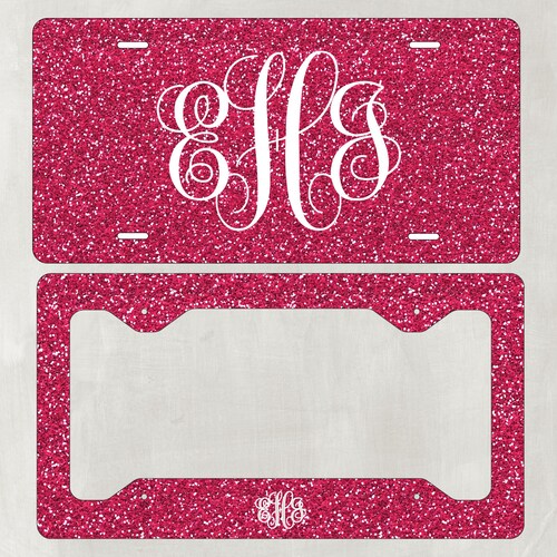 Custom Mirror pink License Plate Car Tag - Etsy