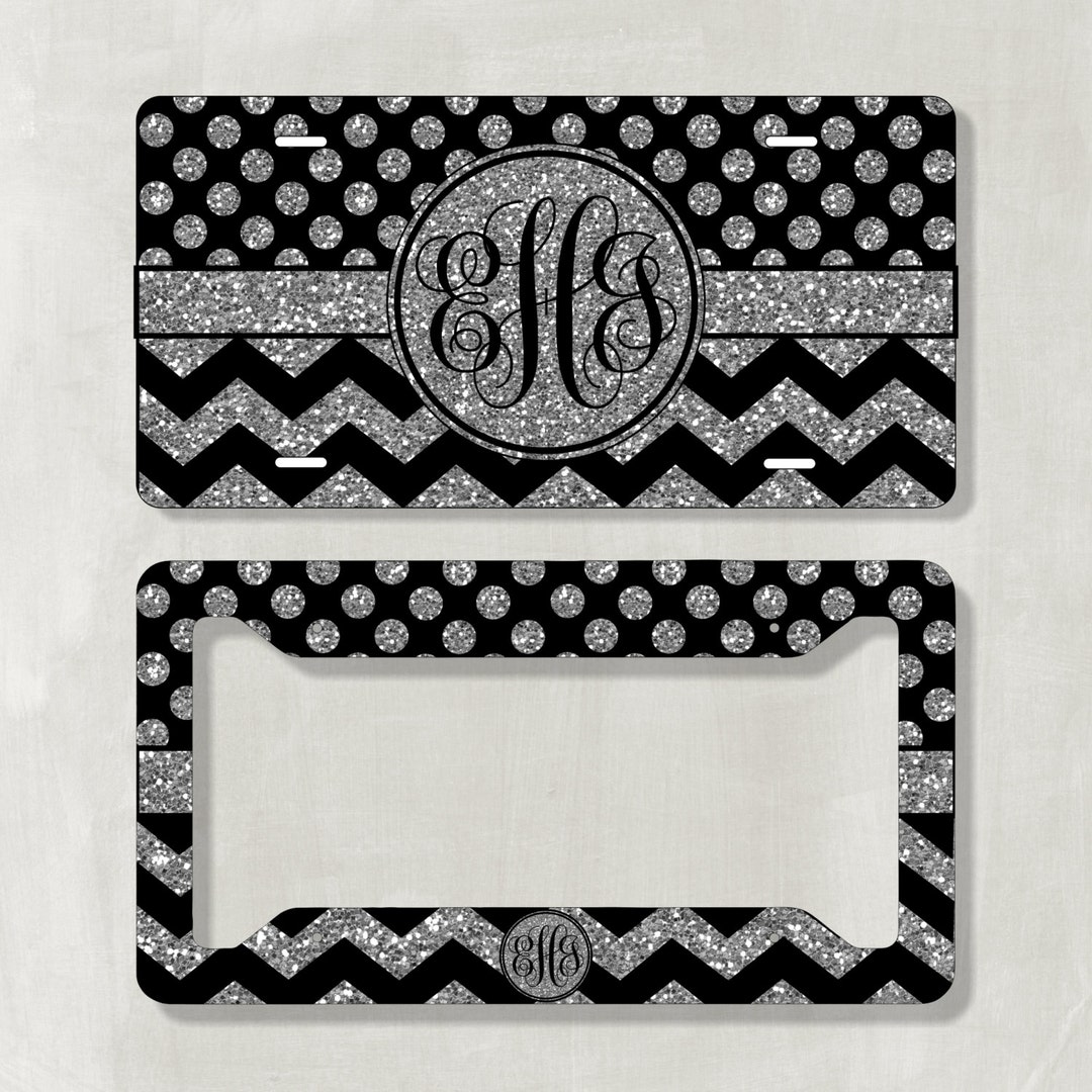Monogram License Plate Personalized License - Licence Tag - Custom ...