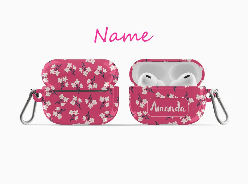 Personalized Spring Boho Small Flowers Red Airpod Case Airpod | Etsy