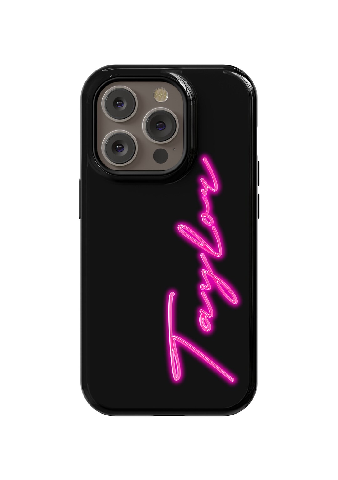 Personalized Hot Pink Neon Phone Case Tough Case iPhone 16 15 14 13 12 ...
