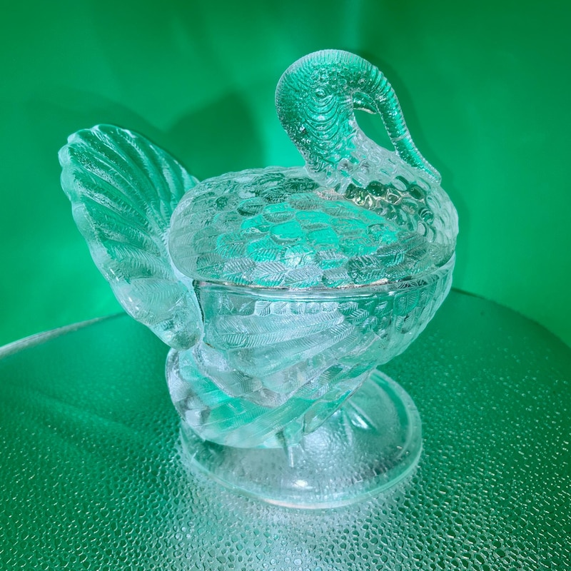 Glass Turkey Candy Dish - Etsy