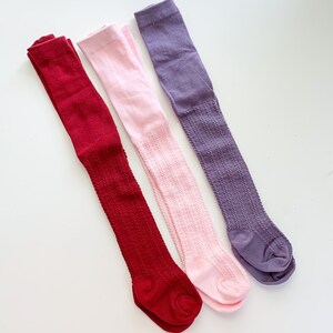 Infant Cable Knit Tights - Cable Knit Stockings - Red Tights - Lavender ...