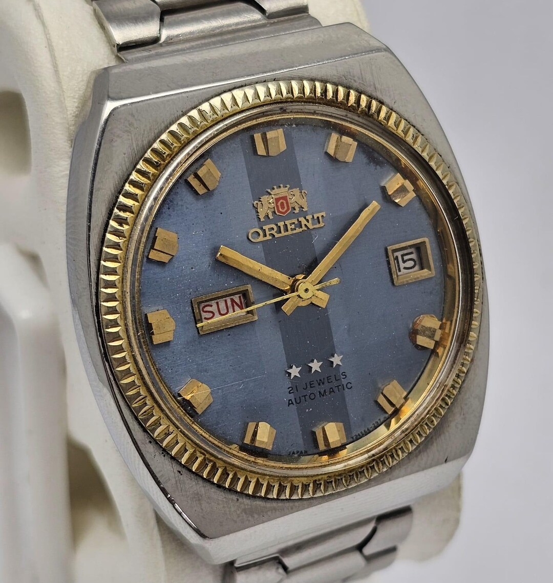 Orient Tri Star Automatic 904571 Day/date Cal.1942 Vintage Men’s Watch ...