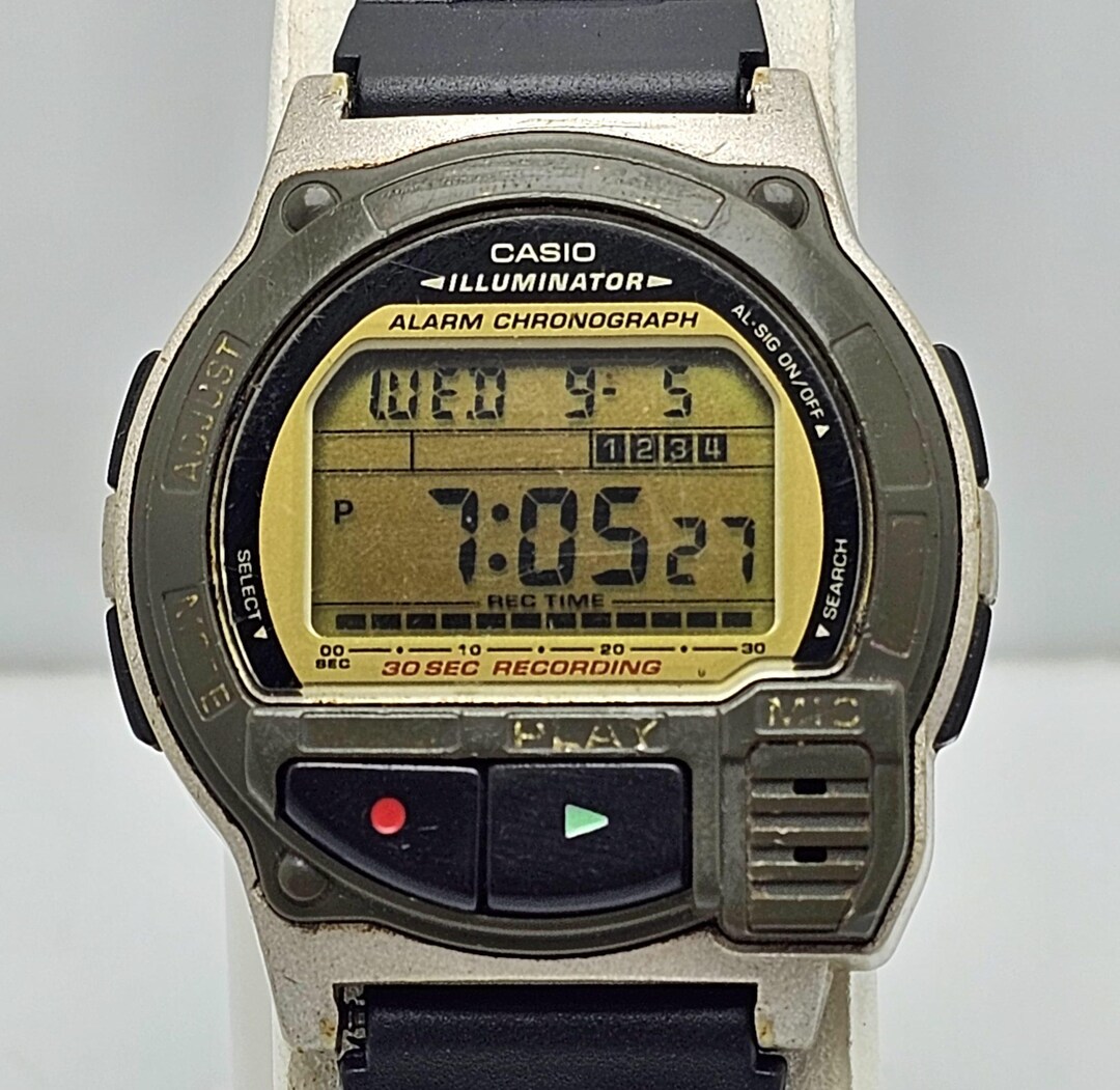 Casio Quartz A-V3 Voice Recorder 1589 Digital Vintage Men’s Watch. - Etsy